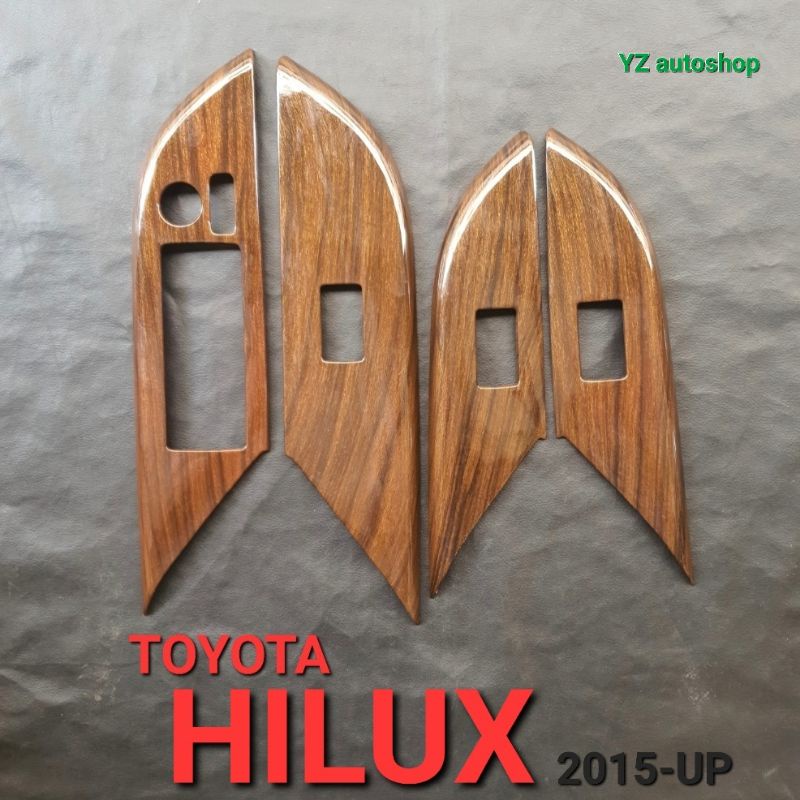 Jual Panel Wood TOYOTA HILUX 2015-2020/UP (4 pcs Bagian Amrest Pintu ...