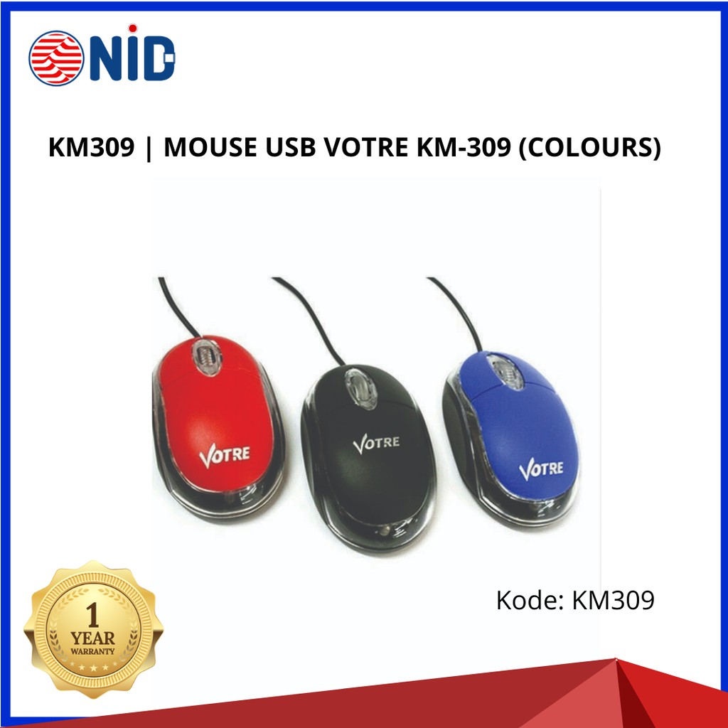 Jual KM309 | MOUSE USB VOTRE KM-309 (COLOURS) | Shopee Indonesia