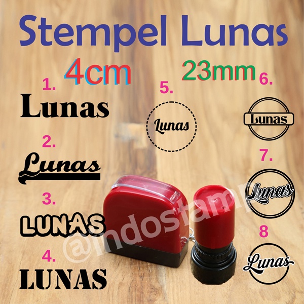 Jual stempel lunas 4cm 23mm flash stamp otomatis termurah berkualitas ...