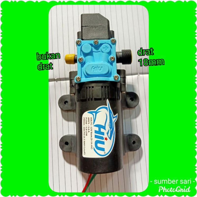 Jual pompa air dc 12 volt HIU outputnya drat inputnya soket | Shopee ...