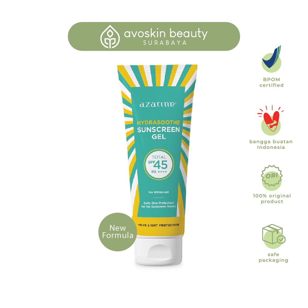 Jual (NEW FORMULA) AZARINE Hydrasoothe Sunscreen Gel SPF 45 PA ...