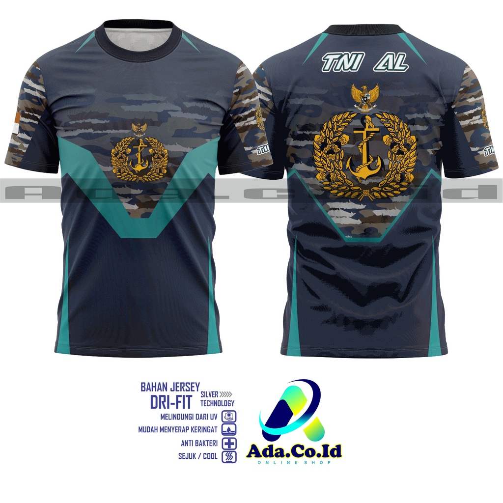 Jual Kaos TNI AL / Kaos jersey TNI AL / Kaos jersey TNI AL Dryfit Fullprint model terbaru ...