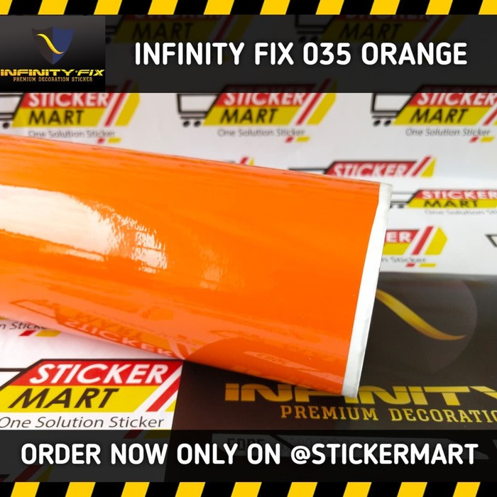Jual Sticker Motor Infinity Fix Orange Glossy | Shopee Indonesia