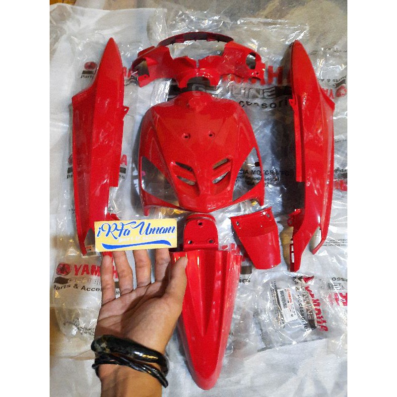 Jual cover body mio sporty full set alus warna merah original yamaha ...
