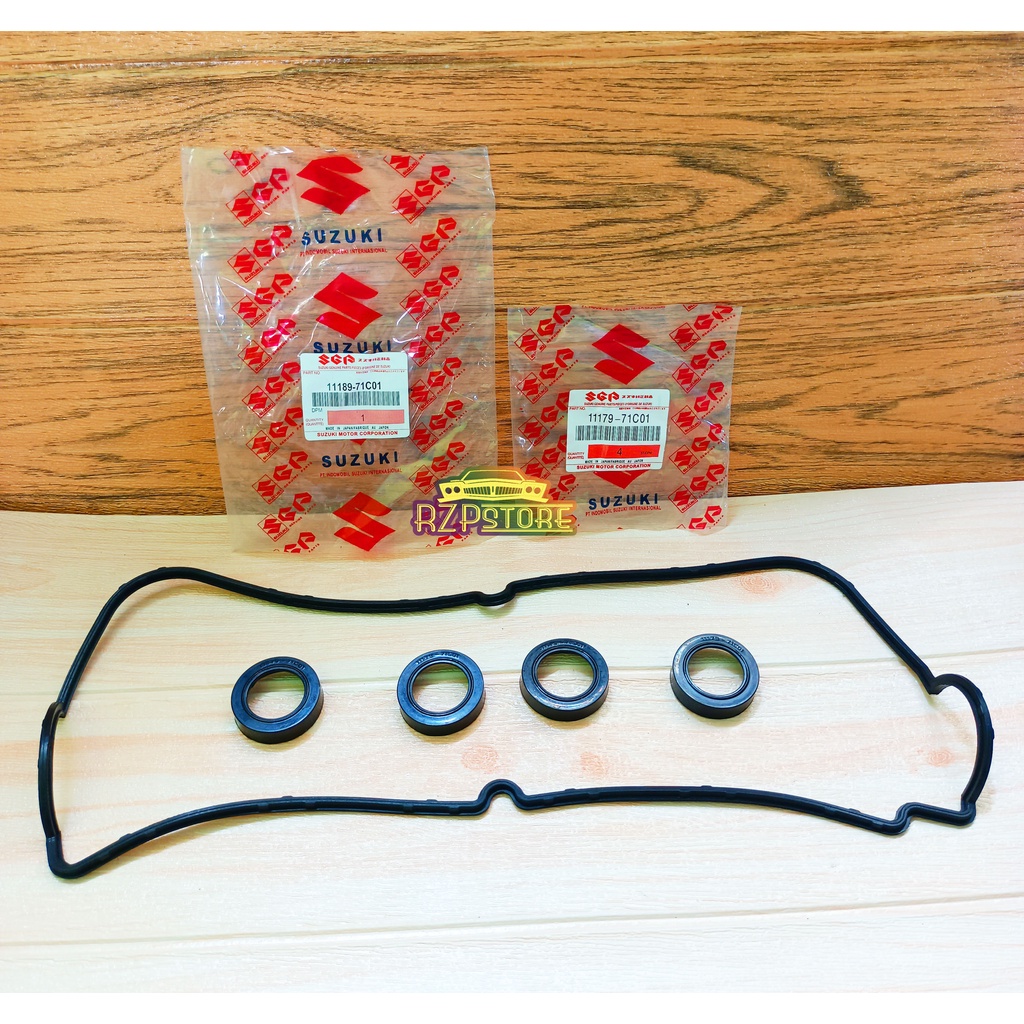 Jual Paking Klep Karet Deksel + Seal Busi Set Suzuki APV / Futura Injeksi Injeksion Original ...