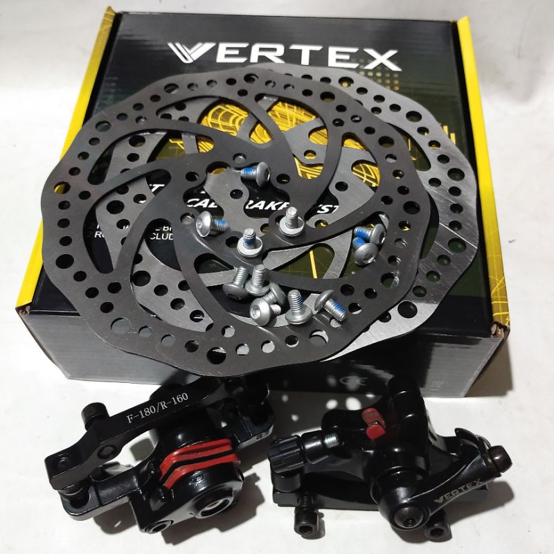 Jual Rem Disc Set Vertex Komplit (Caliper + Rotor) / Rem Cakram Sepeda ...