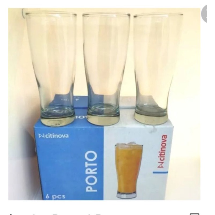 Jual GELAS JUS KACA CITINOVA TIPE PORTO 380ML HARGA 1 LUSIN | Shopee ...