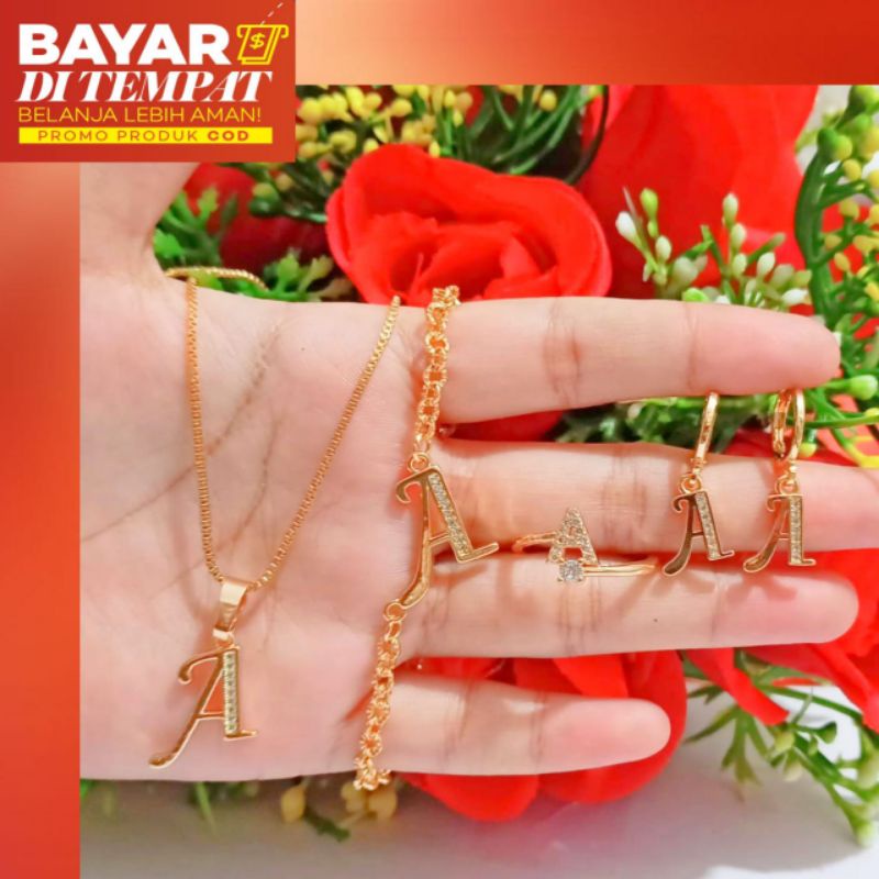 Jual Set lengkap Dewasa huruf/inisial A-Z tidak karat chat pilih huruf ...