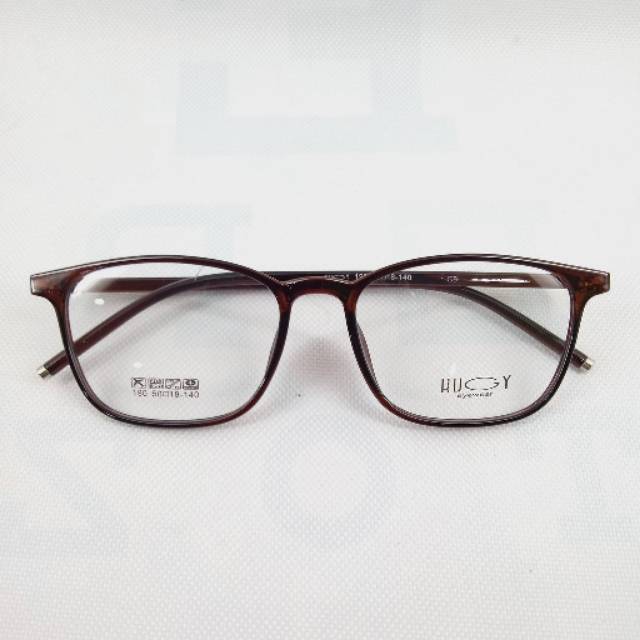 Jual KUGY FRAME KACAMATA PLASTIK COKLAT KOTAK VINTAGE TIPIS RINGAN ...