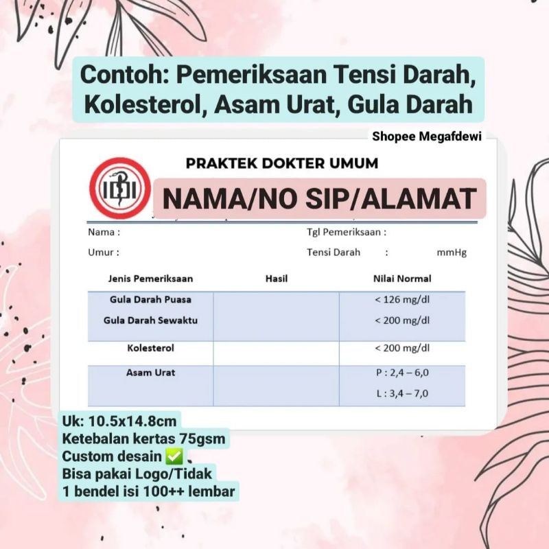 Jual BUKU BLANGKO RESEP ISI 100lembar, FREE DESAIN | Shopee Indonesia