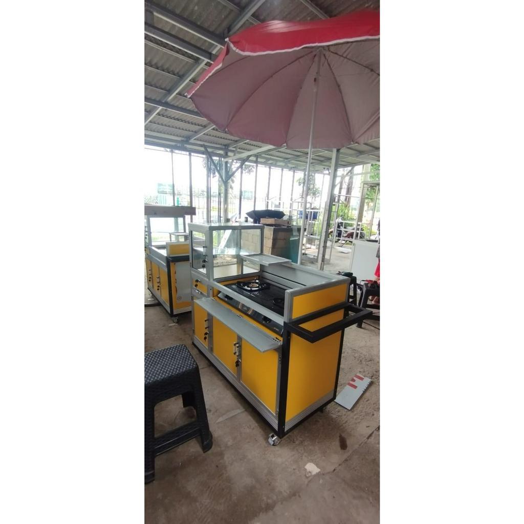 Jual Gerobak Dagang Jualan Display Kaca Aluminium | Shopee Indonesia