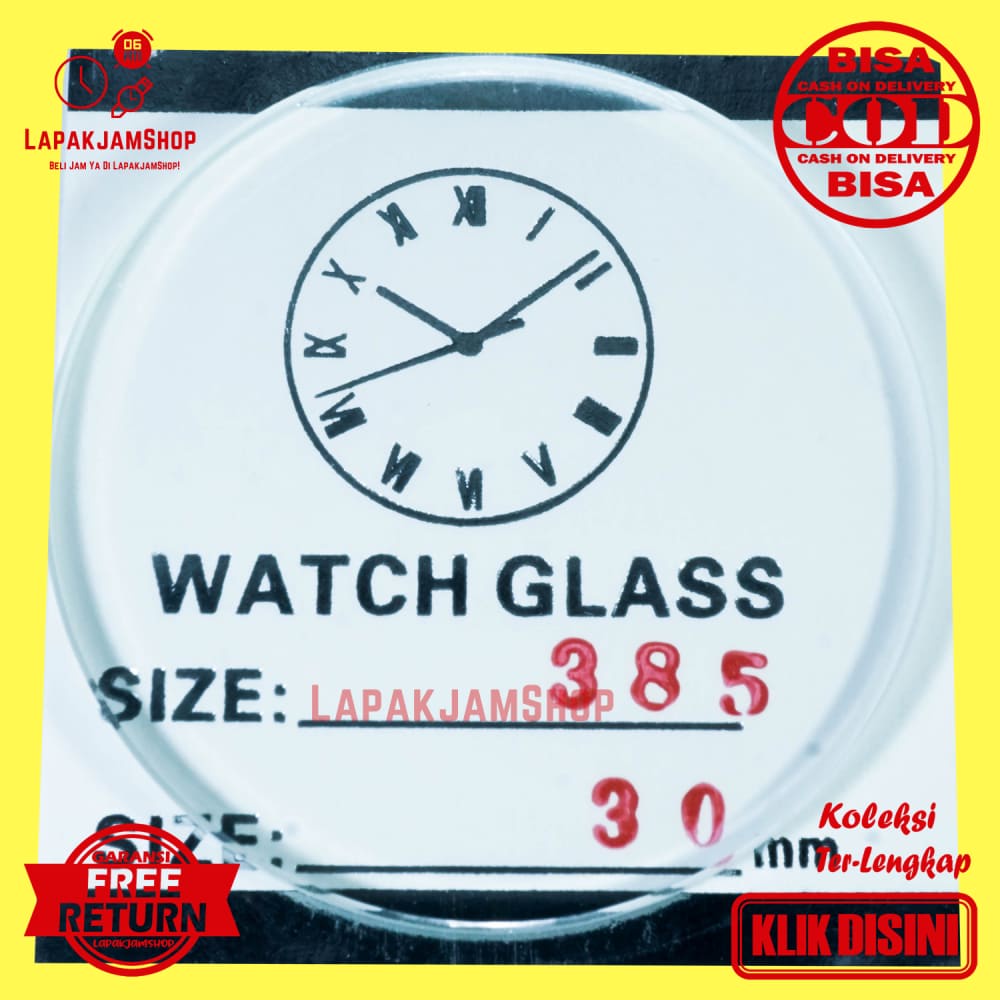 Jual Kaca Jam Kaca Bahan Watch Glass PNC-385 Bagus 3,85 cm | Shopee ...