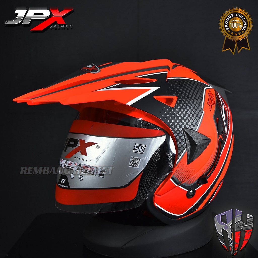 Jual HELM JPX SUPERMOTO ADVANCE FLUORENT RED DOFF PACKING BOX | Shopee ...