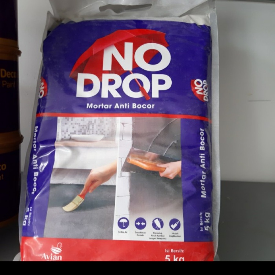 Jual NO DROP MORTAR 5 KG ACIAN SEMEN WATERPROOFING PELAPIS ANTI BOCOR ...
