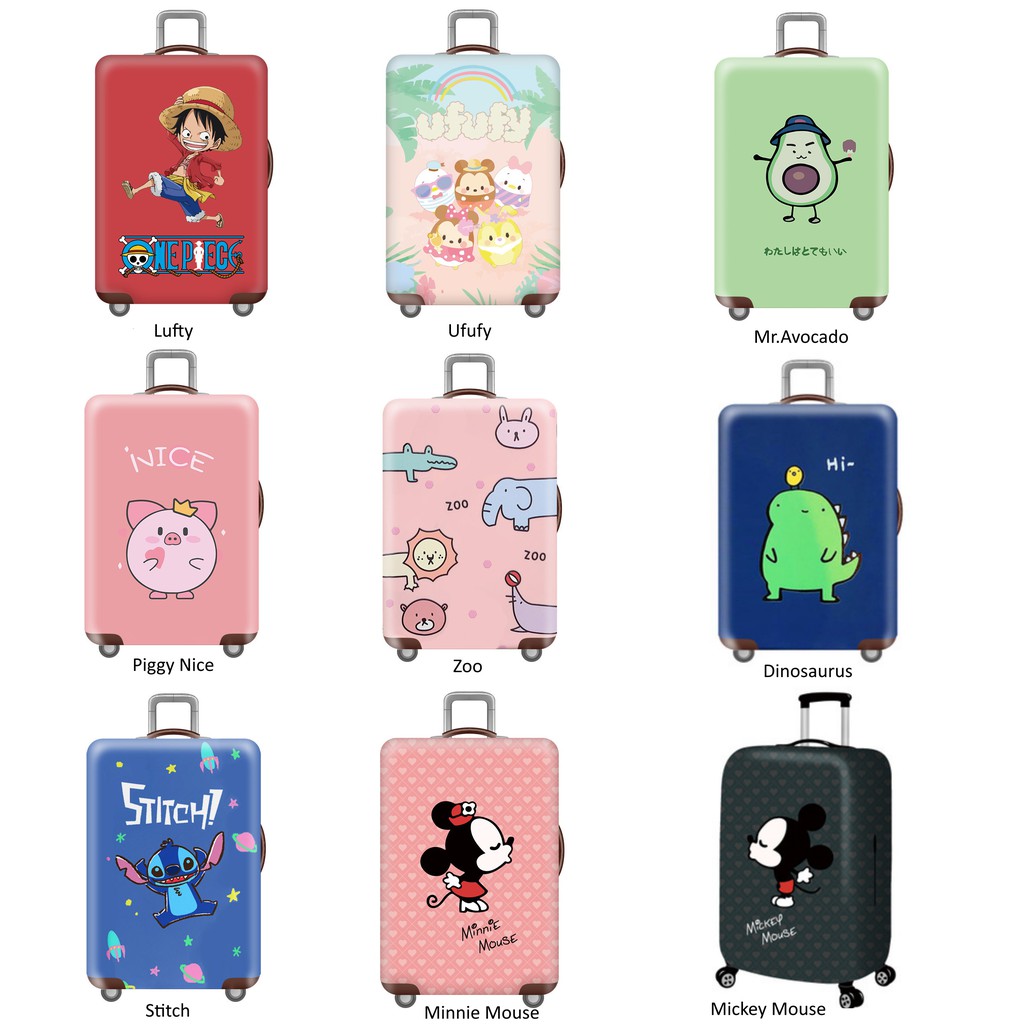 Jual [LOGU] Sarung koper travel kartun lucu, Pelindung koper kartun ...