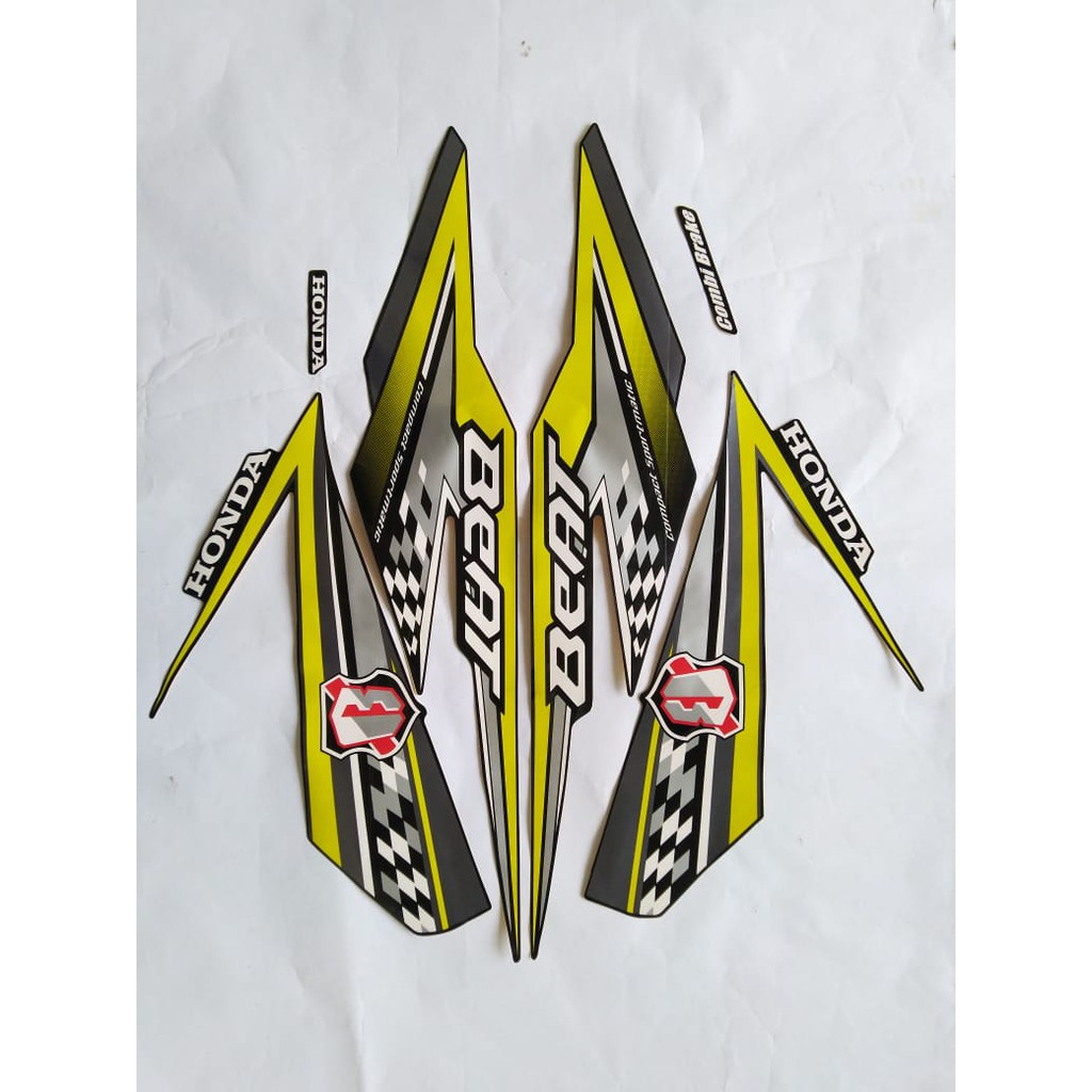 Jual stiker striping honda beat cbs 2018 hitam hijau | Shopee Indonesia