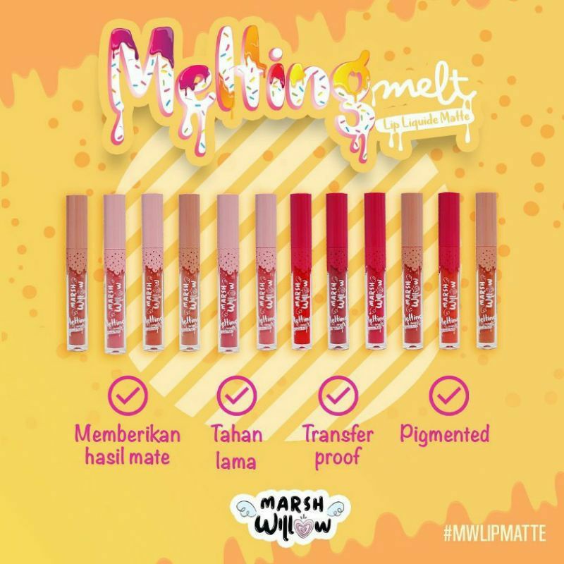 Jual MARSHWILLOW MELTING MELT LIP LIQUIDE MATTE 4GR//BY NATASYA WILONA ...