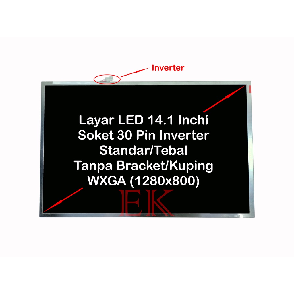 Jual Layar LCD LED Laptop Dell Latitude D630 D630C Series Inverter WXGA ...