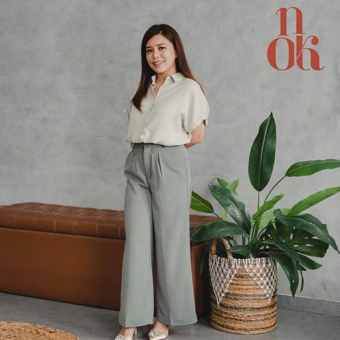 Jual Nok the Label - Jade Cullote - Olive Green | Shopee Indonesia
