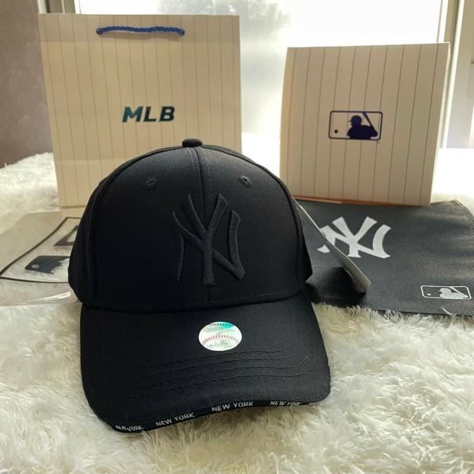 Jual Topi New Era Original Mlb Yankees Original Full Black Cap | Shopee ...