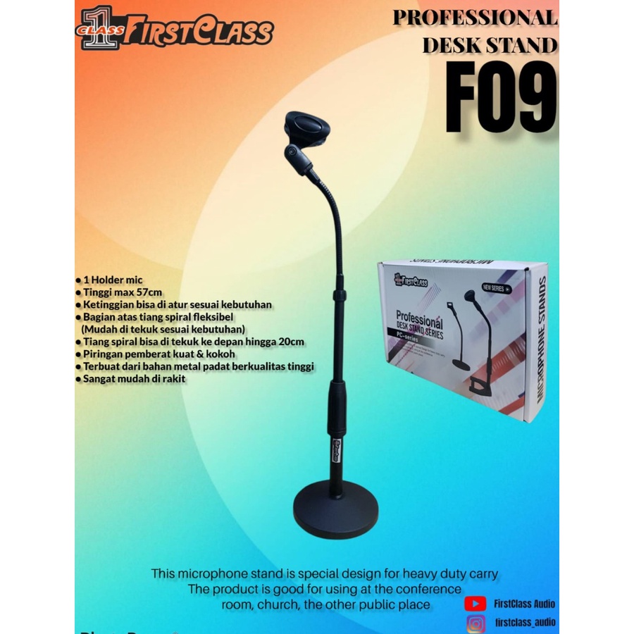 Jual Stand Mic First Class Standing Microphone F09 Kuat | Shopee Indonesia