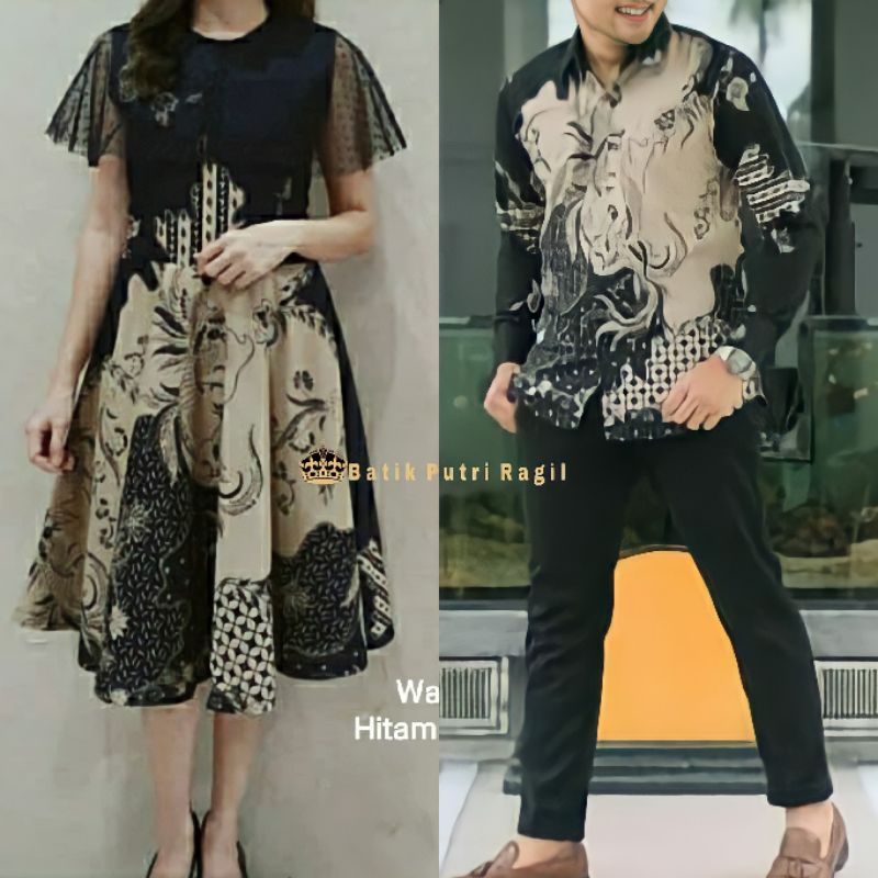Jual COUPLE DRESS BATIK PREMIUM / DRES BATIK PESTA PREMIUM / Dress ...