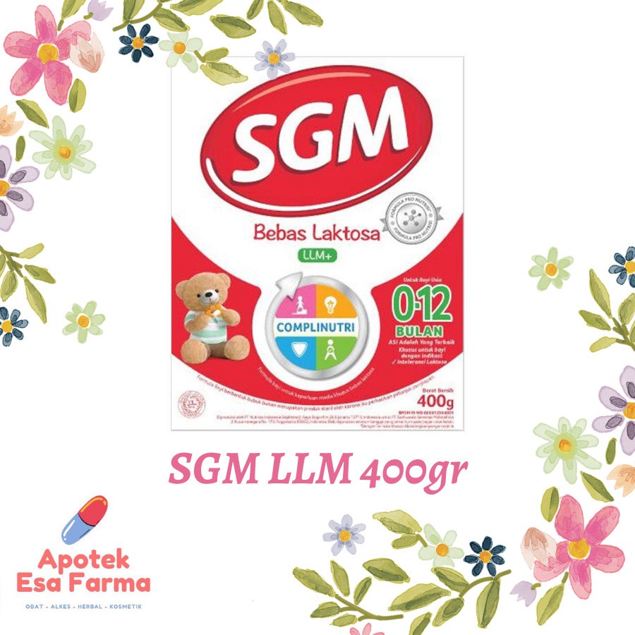 Jual SGM LLM 0-12 bulan 400 gr susu bebas laktosa susu anak bayi diare ...