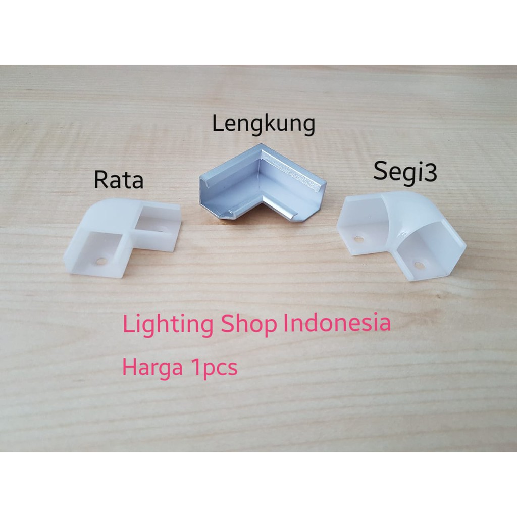 Jual Belokan kap batangan aluminium sparepart rumah lampu LED strip ...