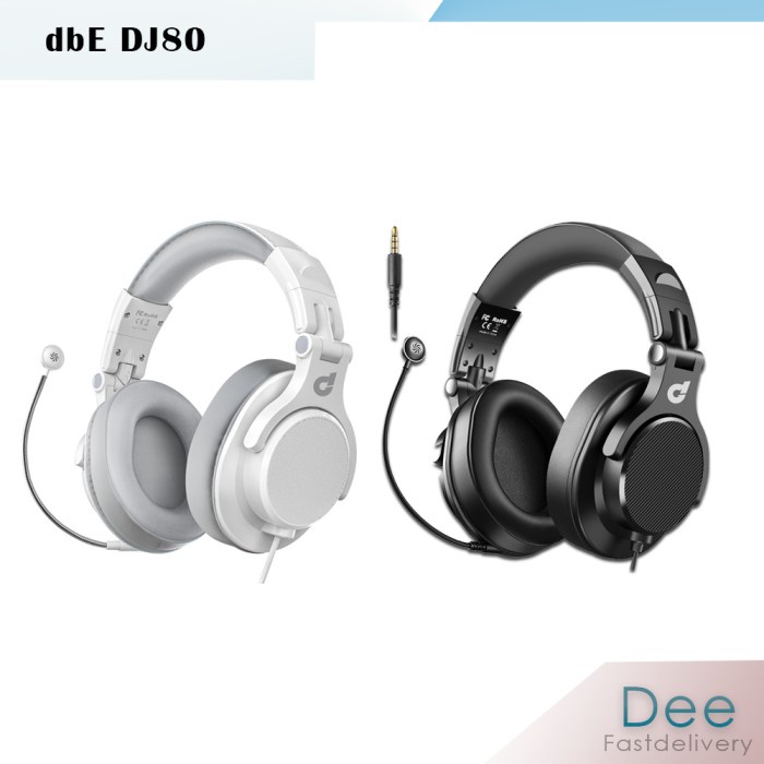 Jual dbE DJ80 Foldable Headphone with Detachable Microphone | Shopee ...