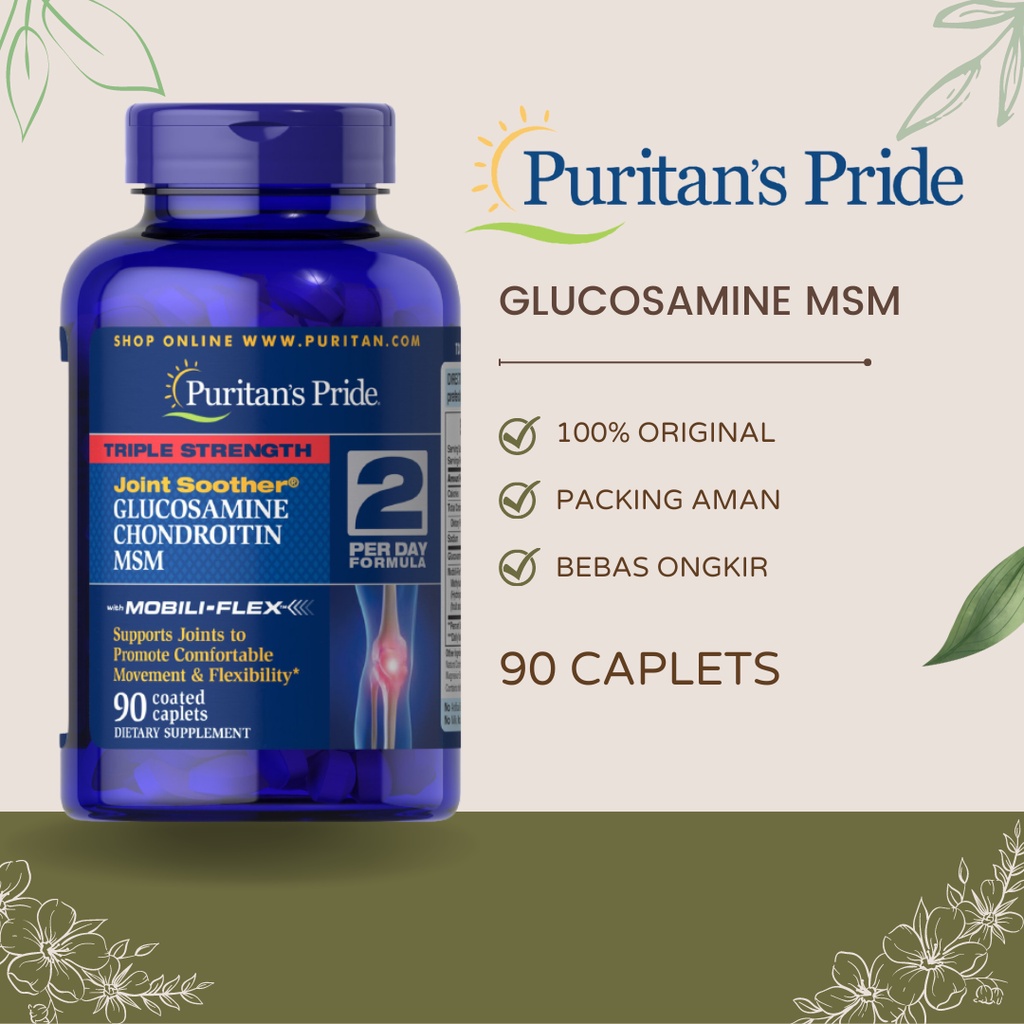 Jual Puritan Pride Triple Strength Glucosamine, Chondroitin & MSM ...