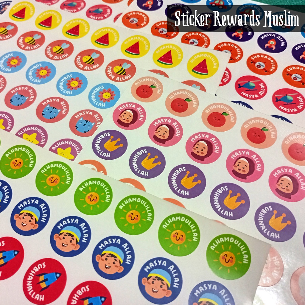Jual STICKER REWARD MUSLIM ALHAMDULILLAH/ STIKER REWARD UNTUK ANAK FULL ...