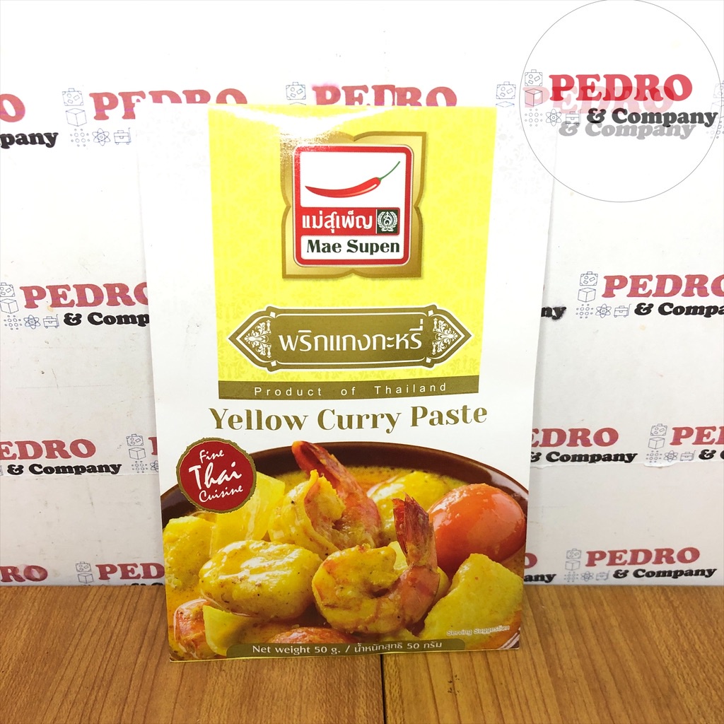 Jual mae supen yellow curry paste 50 gram - thai cuisine, thailand kari ...