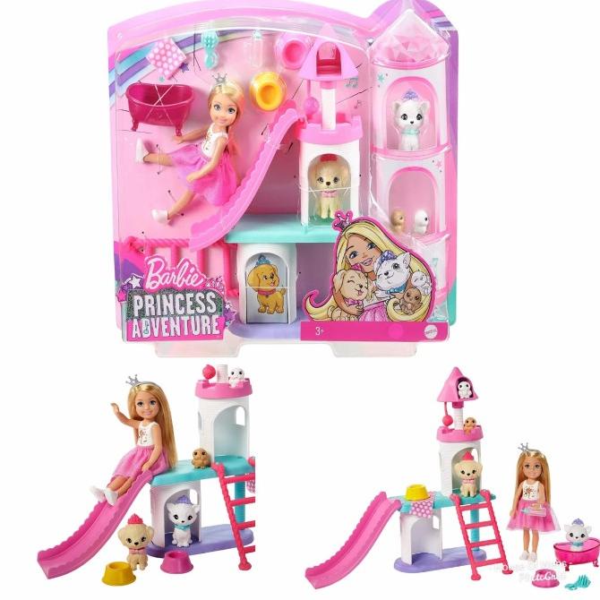 Jual BARBIE PRINCESS ADVENTURE CHELSEA PET CASTLE PLAYSET BARBIE ...