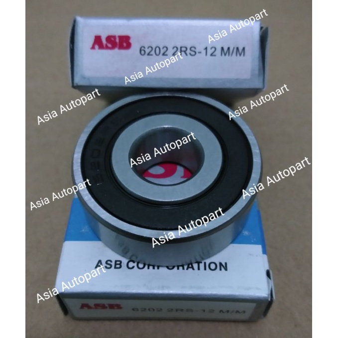 Jual Bearing 6202 2RS - 12mm ASB Spesial Bore Diameter 12 mm Laher ...