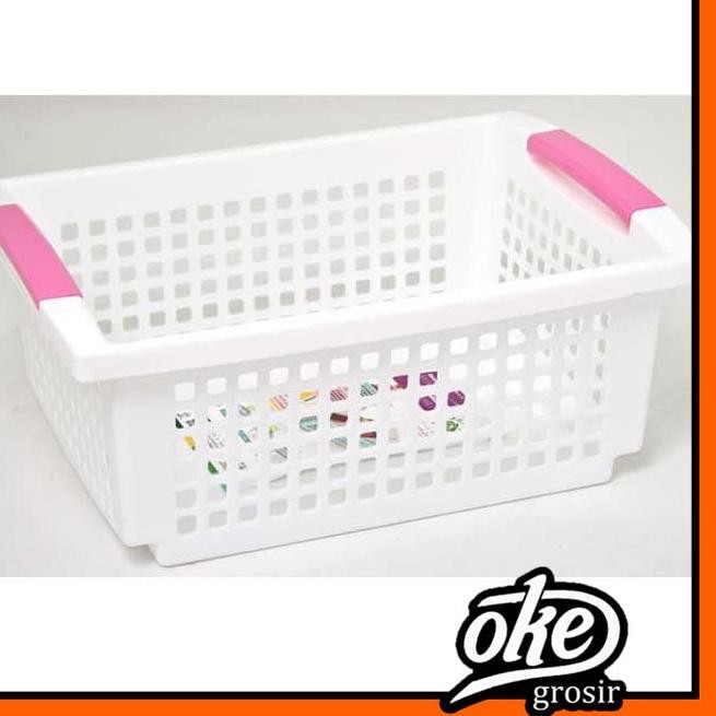 Jual W Green Leaf Container Mini Rak Brody Keranjang Susun Serbaguna ...