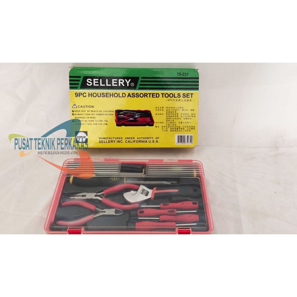 Jual SELLERY HOUSEHOLD TOOLS SET 75-231 9PC ORIGINAL SELLERY | Shopee ...