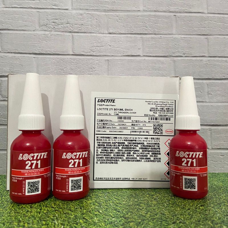 Jual Loctite 271 10 ML / threadlocker loctite 271 / pelumas baut / lem ...