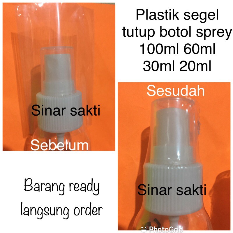 Jual plastik segel tutup botol sprey 100ml plastik wrap film | Shopee ...