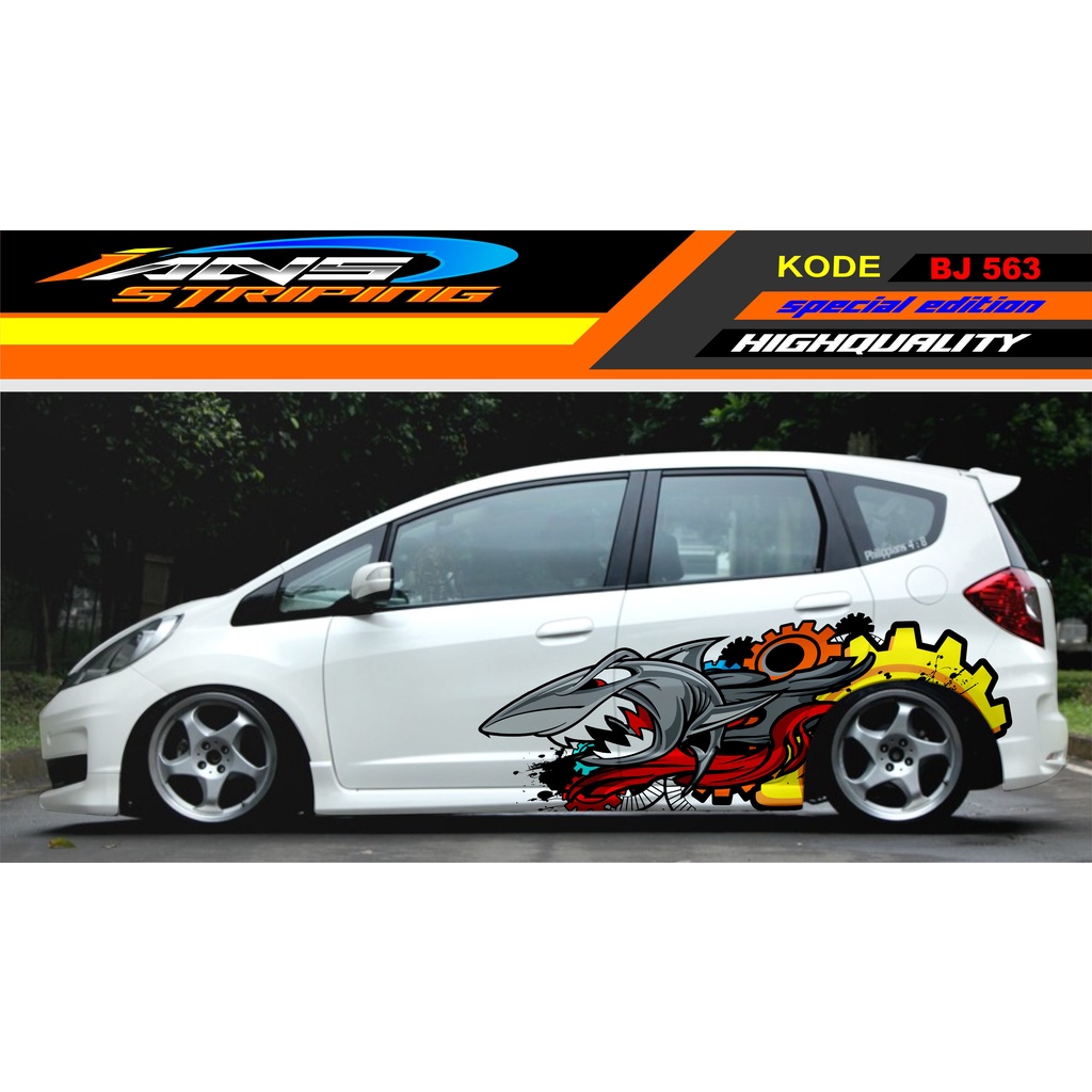 Jual DECAL STICKER MOBIL JAZZ DATSUN BRIO / STICKER MOBIL HIU / STIKER ...