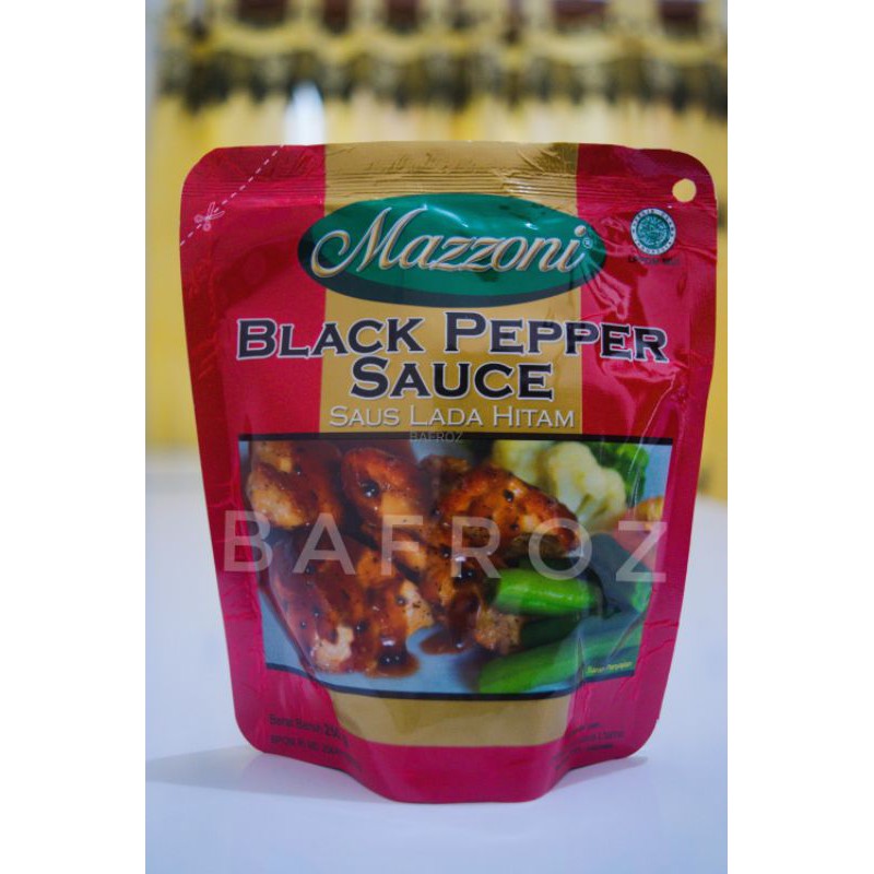 Jual Mazzoni Black Pepper Sauce 250gr | Shopee Indonesia