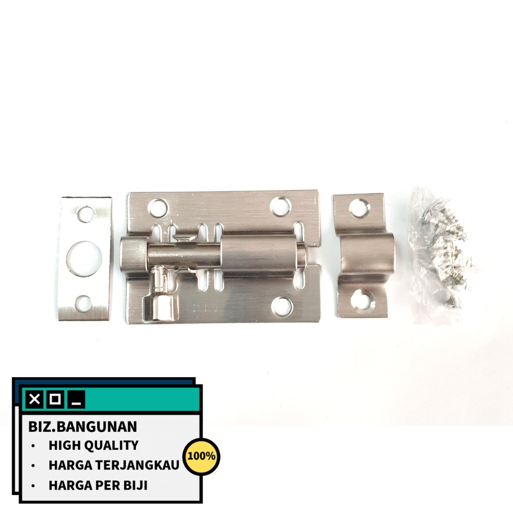 Jual GRENDEL STAINLESS STEEL 2 INCH - GERENDEL SELOT PINTU / JENDELA 2 ...