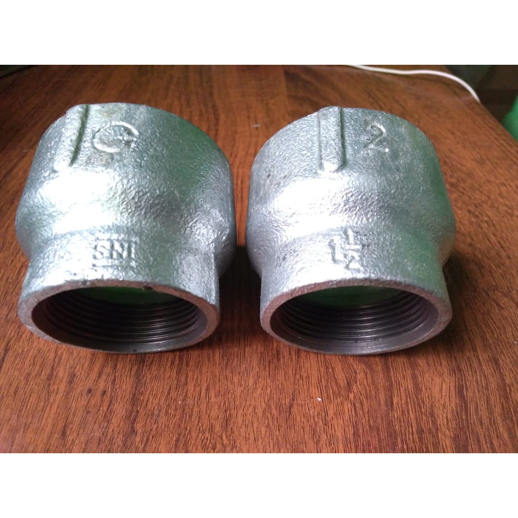 Jual Verlop Socket Besi 2 X 1 1/2 Inche Galvanis / Reducer drat dalam ...