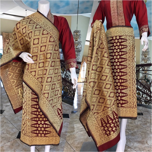 Jual SUPER SPESIAL EXCLUSIVE BERLIAN ORI /songket Lepus Berlian ORI Merah Maroon rangkap 1 ...