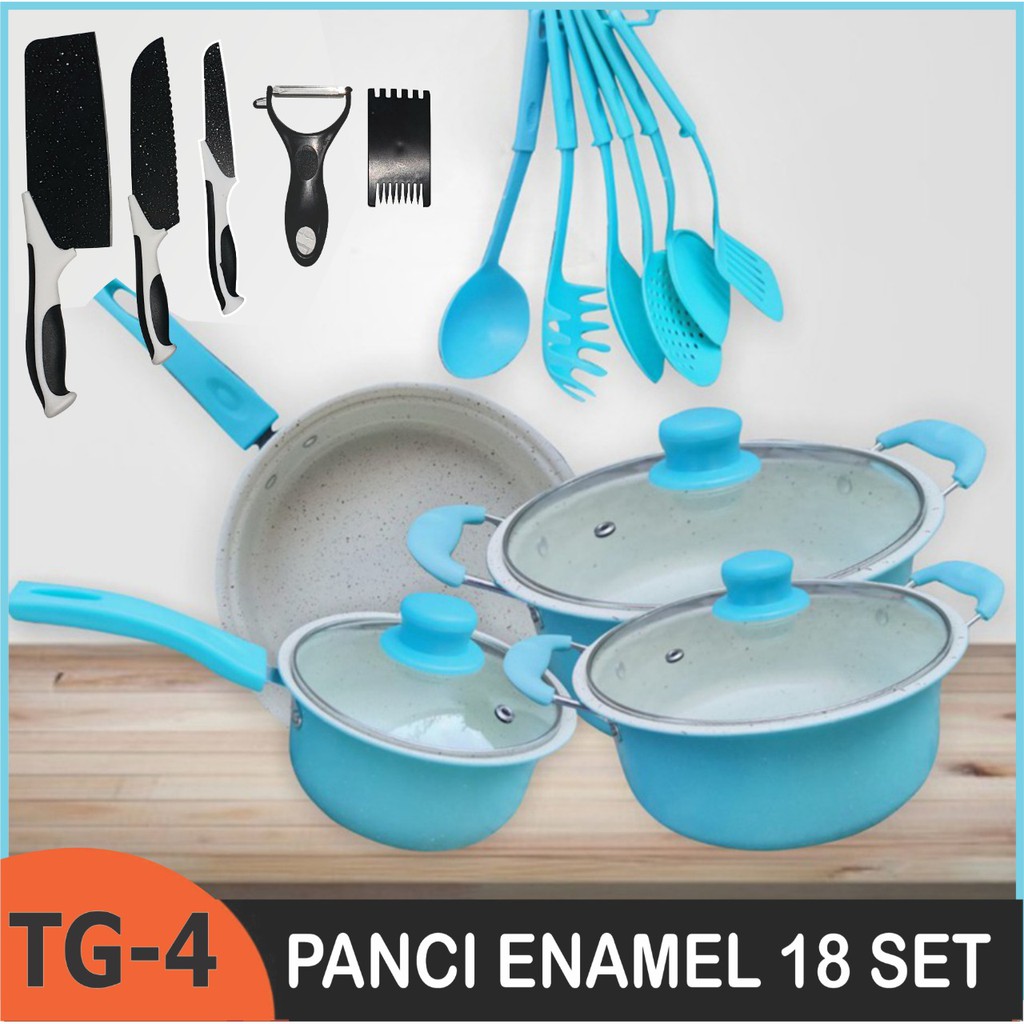 Jual [BISA COD] Paket Cookware Panci 13 Set in 1 Paket Peralatan Masak ...