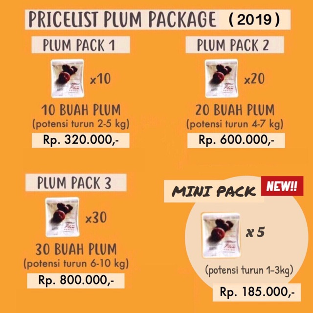 Jual PLUM PACKAGE | Shopee Indonesia