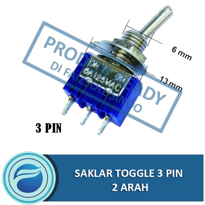 Jual Saklar Toggle 3 Pin 2 Arah ON-ON Togel Switch Tuas MTS 102 Way ...