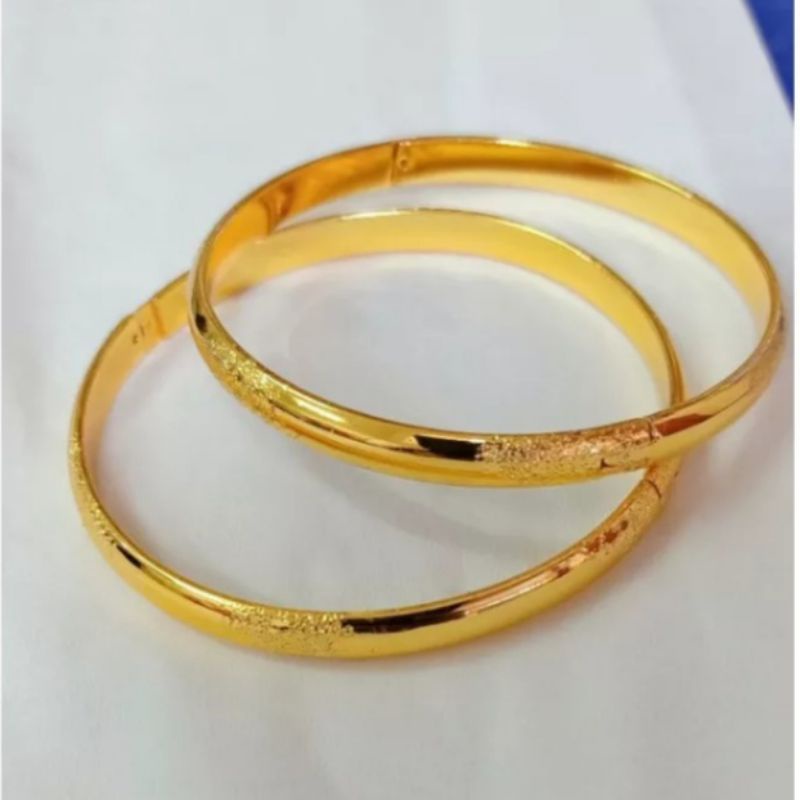 Jual Gelang Pasir Dewasa Titanium Gold 1 Pcs Lapis Emas 24k Anti Luntur ...