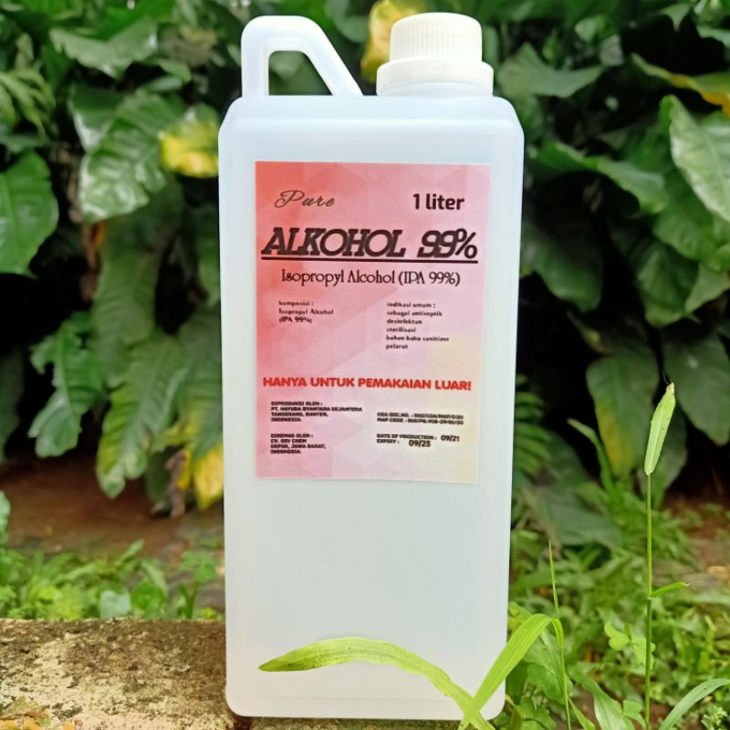 Jual Isopropyl Alcohol 99% 1 Liter Alkohol IPA 99 Isopropil | Shopee ...