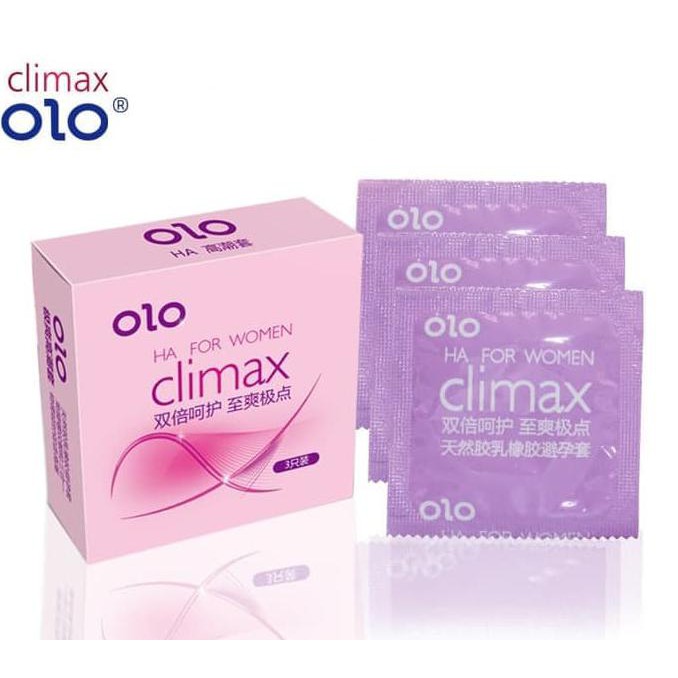 Jual P87848S-A10 Olo 001 Kondom Climax For Women Gerigi Garis Isi 3Pcs | Shopee Indonesia
