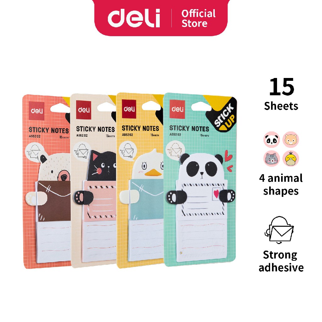Jual Sticky Notes merk DELI Memo Tempel 76x101mm 3" - EA55202 | Shopee ...